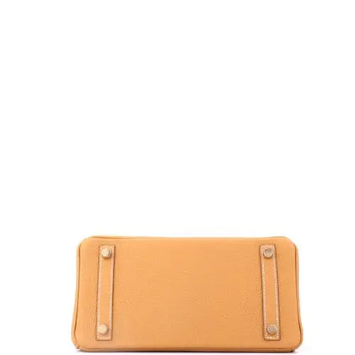 Hermès Birkin Handbag Brown Togo With Gold Hardware 25 - White