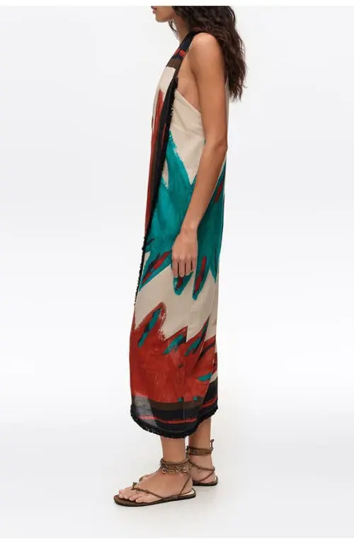 Bimba Y Lola Printed Midi Wrap Dress