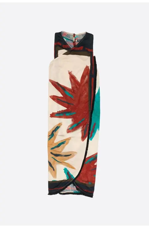 Bimba Y Lola Printed Midi Wrap Dress