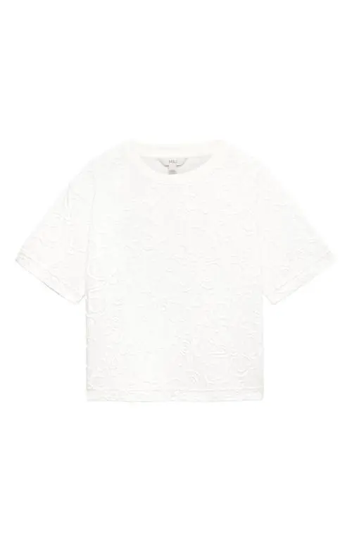 M&s Boxy Appliqué T-shirt - Soft White