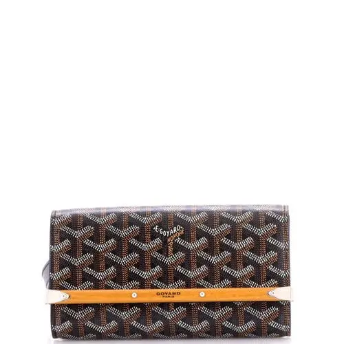 Goyard Monte Carlo Clutch With Strap Coated Canvas Pm - Black