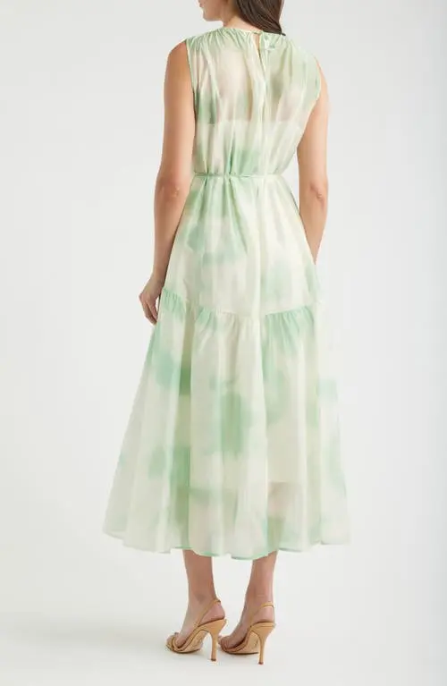 M&s Printed Maxi Dress With Tie Belt