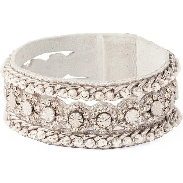 Deepa Gurnani Elowen Rhinestone Bracelet - Silver