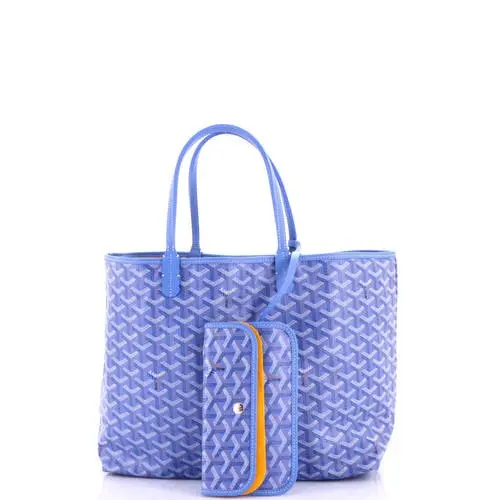 Goyard Saint Louis Reversible Tote Coated Canvas And Printed Canvas Pm - Blue