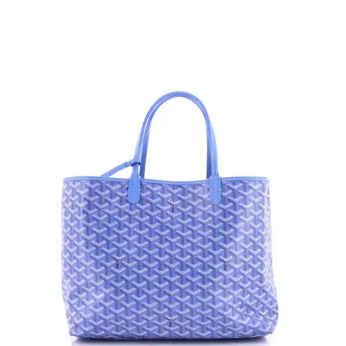 Goyard Saint Louis Reversible Tote Coated Canvas And Printed Canvas Pm - Blue