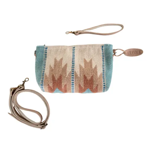 AMASOUK Cielo Rosa Convertible Clutch - Blue