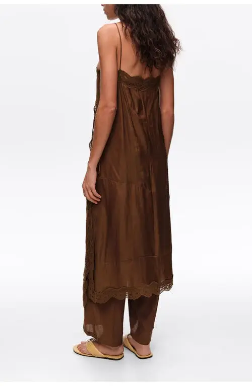 Bimba Y Lola Lace Skirt-trouser Hybrid - Dark Olive