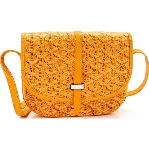 Goyard Belvedere Ii Messenger Bag Coated Canvas Pm - Yellow