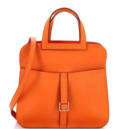 Hermès Halzan Bag Clemence 25 - Feu