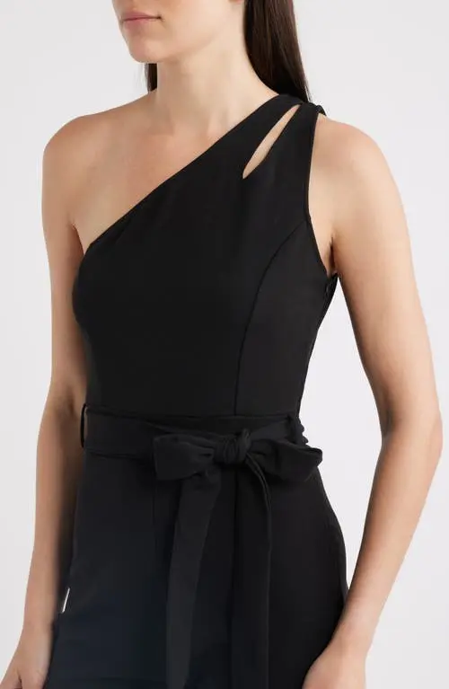 NIKKI LUND Harlow One-shoulder Jumpsuit - Black