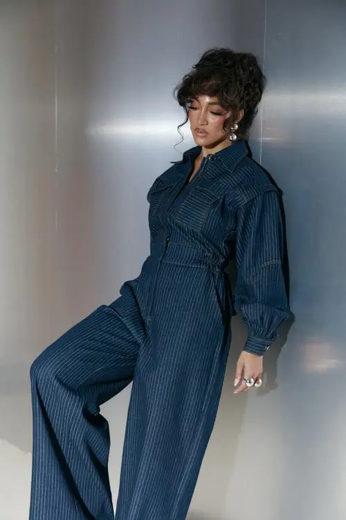 OFUURE Jakki Jumpsuit Transformative With Wide Leg Silhouette - Denim