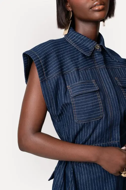 OFUURE Jakki Jumpsuit Transformative With Wide Leg Silhouette - Denim