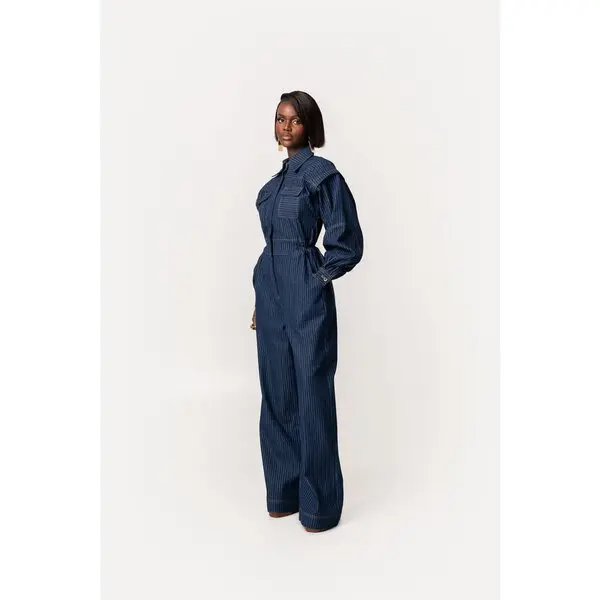 OFUURE Jakki Jumpsuit Transformative With Wide Leg Silhouette - Denim