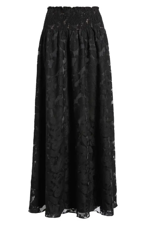 NIKKI LUND Floral Lace Maxi Skirt