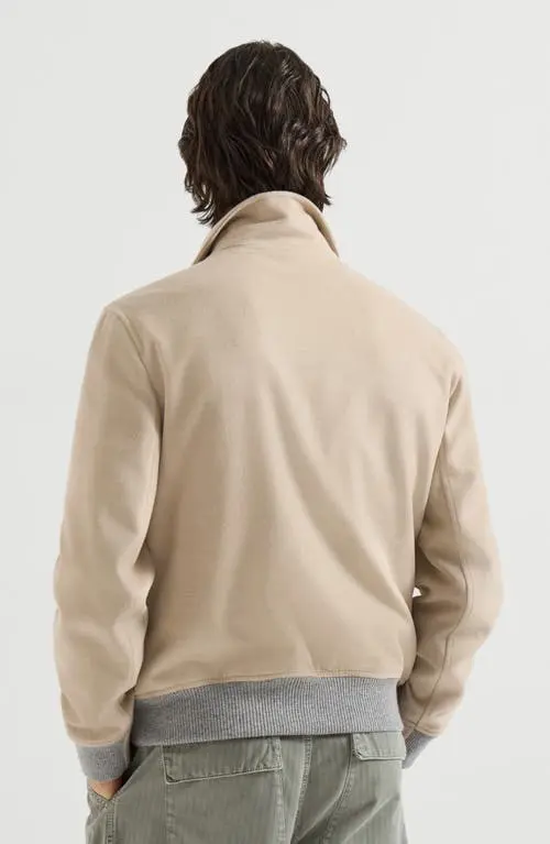 Brunello Cucinelli Lightweight Virgin Wool Cloth Shirt Jacket