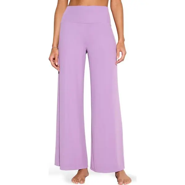 Spiritual Gangster Journey Wide Leg Jersey Pants - Amethyst