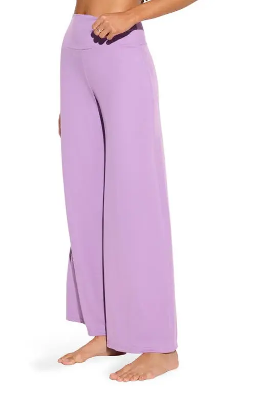 Spiritual Gangster Journey Wide Leg Jersey Pants - Amethyst
