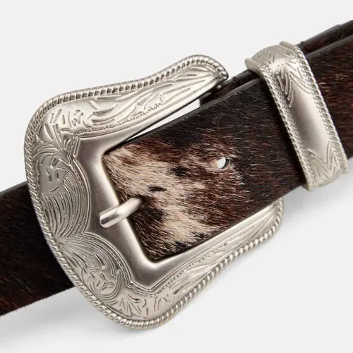MARC NOLAN Western Hand-painted Cowhide Leather Belt