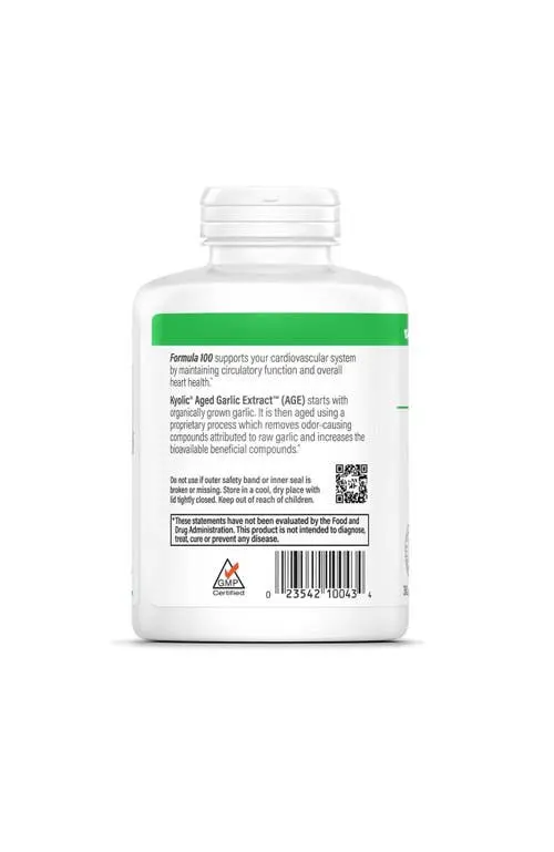 KYOLIC Aged Garlic Extract Formula 100, Cardiovascular Health