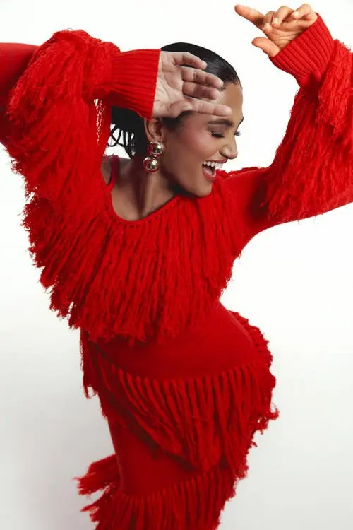OFUURE Igho Sequin Fringe Maxi Dress