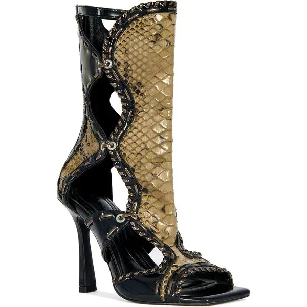 AZALEA WANG Indrani Gladiator Boot - Black