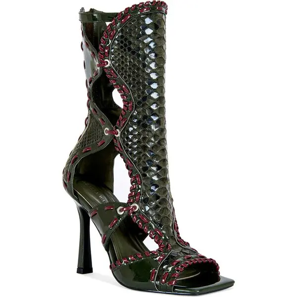 AZALEA WANG Indrani Gladiator Boot - Olive