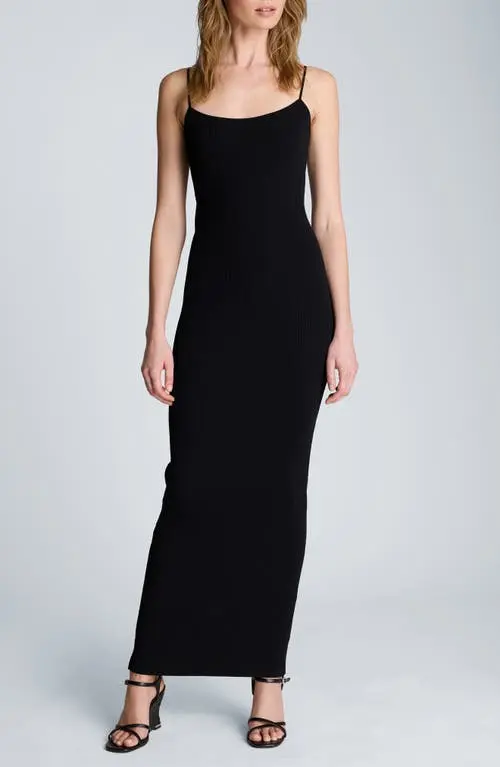 KENNETH COLE Ribbed Cami Maxi Dress - Black