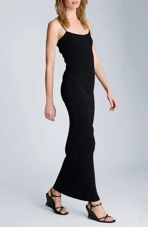 KENNETH COLE Ribbed Cami Maxi Dress - Black
