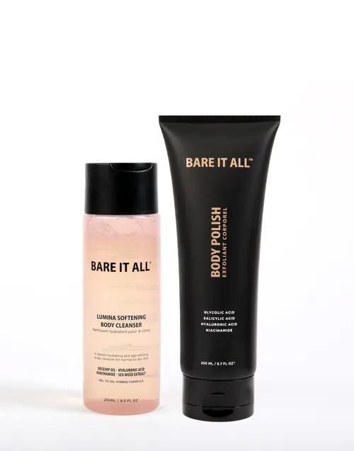 BARE IT ALL Shower Kit Lumina Cleanser And Body Polish - Natural