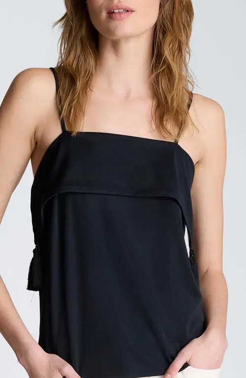 KENNETH COLE Tassel Trim Foldover Camisole