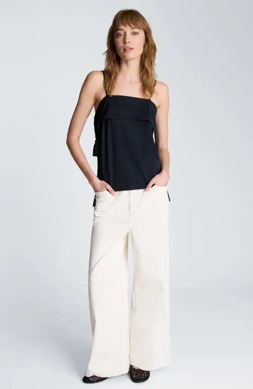 KENNETH COLE Tassel Trim Foldover Camisole