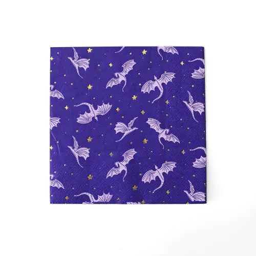 JOLLITY & CO Romantasy Dragon Themed Large Napkins - Assorted Pre-pack