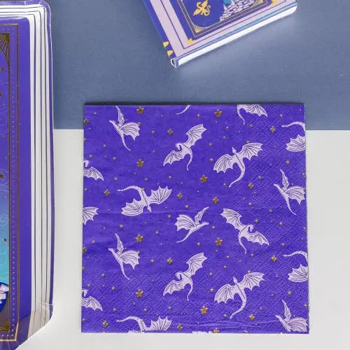 JOLLITY & CO Romantasy Dragon Themed Large Napkins