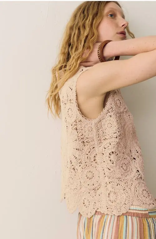 PER UNA BY M&S Crochet Knit Vest