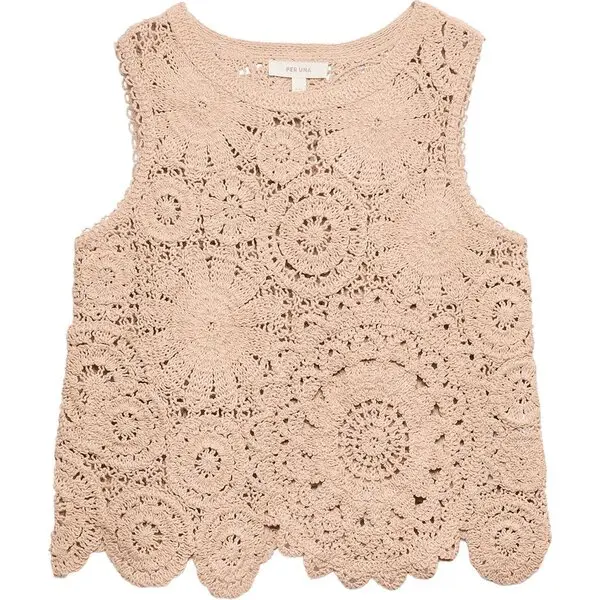 PER UNA BY M&S Crochet Knit Vest - Beige