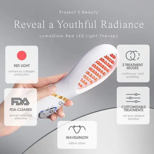 PROJECT E BEAUTY Lumaglow Red Led Light Therapy Wand
