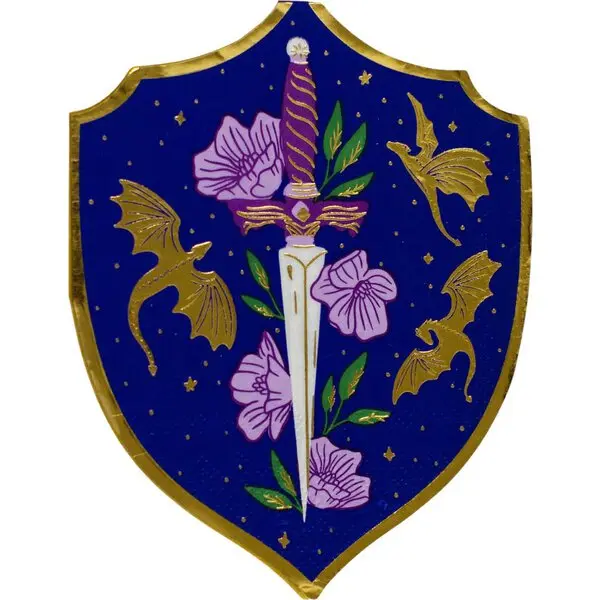 JOLLITY & CO Romantasy Shield & Dagger Large Napkins - Assorted Pre-pack