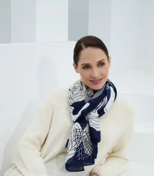 YOUZEY The Bahia Scarf - Blue/white