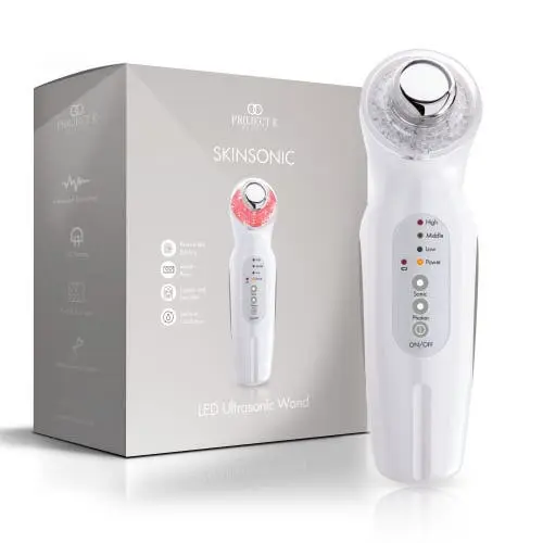 PROJECT E BEAUTY Skinsonic Led Ultrasonic Wand - White