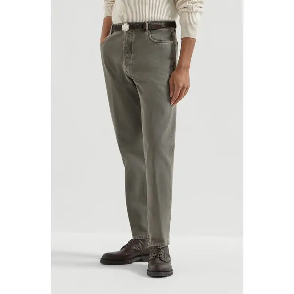 Brunello Cucinelli Iconic Fit Five-pocket Trousers - Grey