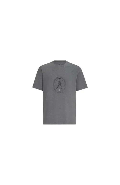 Brunello Cucinelli Cotton Jersey Crew Neck T-shirt With Print - Anthracite