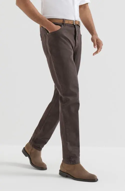 Brunello Cucinelli Traditional Fit Five-pocket Jeans - Brown