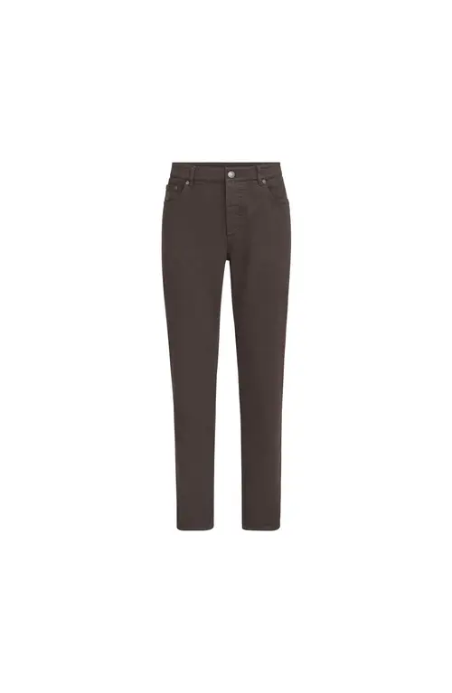 Brunello Cucinelli Traditional Fit Five-pocket Jeans - Brown