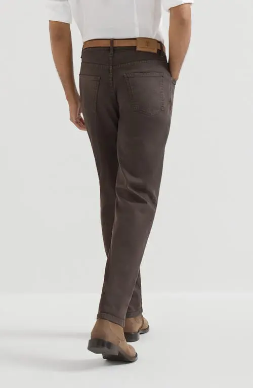Brunello Cucinelli Traditional Fit Five-pocket Jeans - Brown