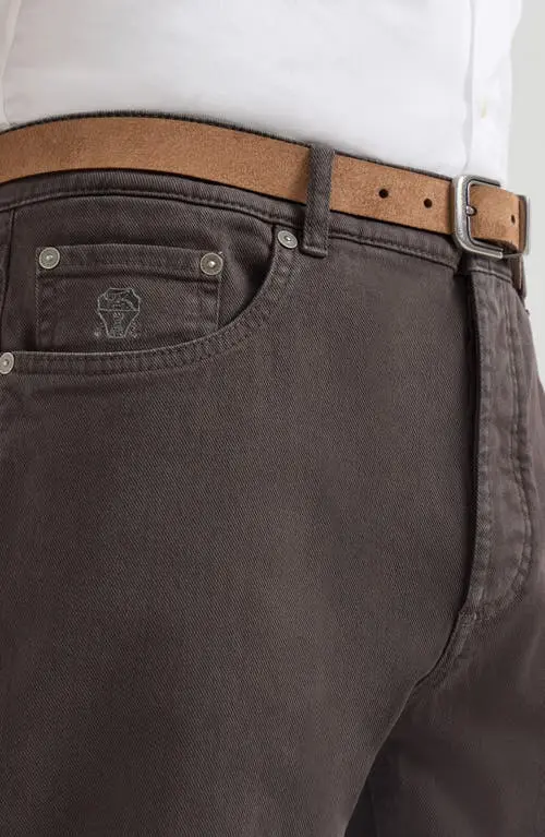 Brunello Cucinelli Traditional Fit Five-pocket Jeans - Brown