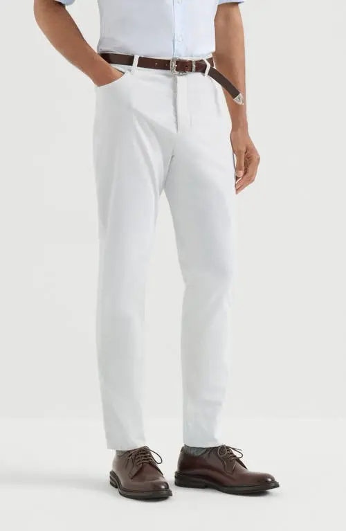 Brunello Cucinelli Traditional Fit Five-pocket Jeans - Snow