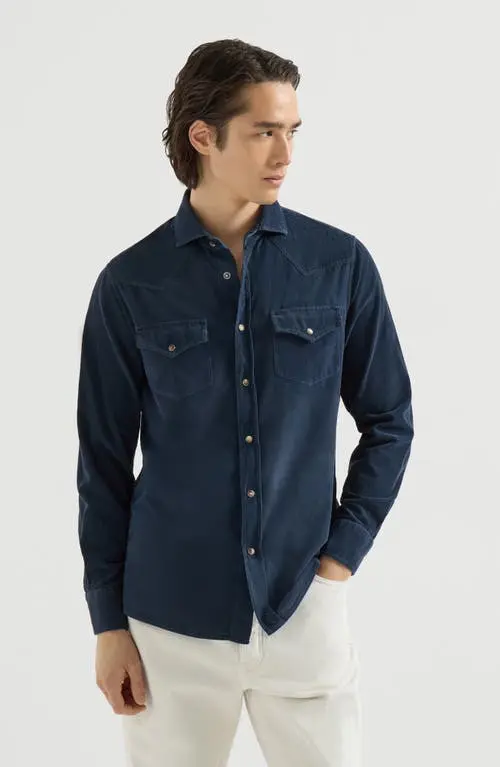 Brunello Cucinelli Corduroy Shirt - Blue