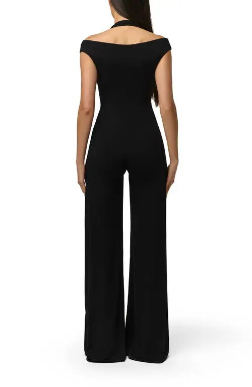 Naked Wardrobe Double-strap Wide Leg Jumpsuit