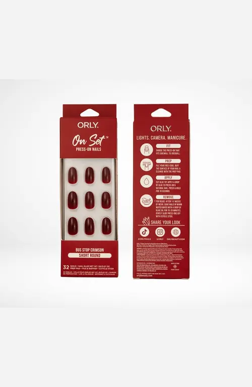 ORLY Bus Stop Crimson Solid Press-on Nails