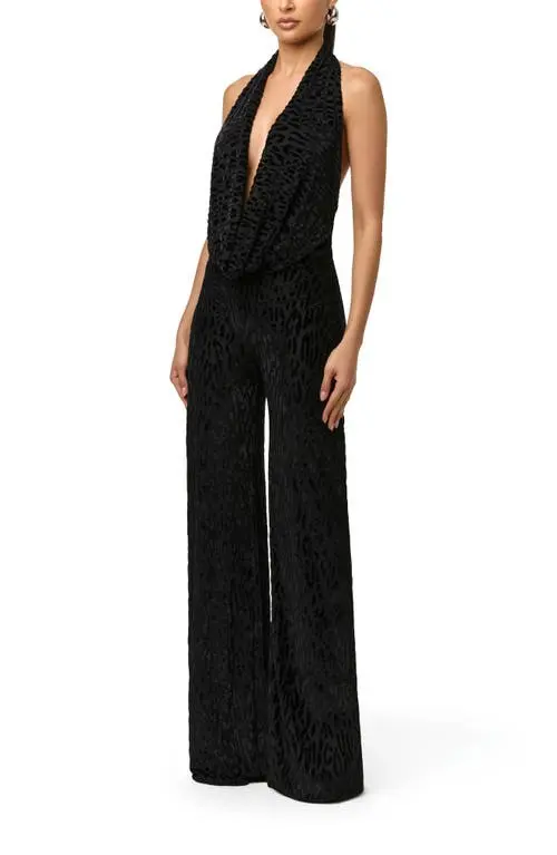 Naked Wardrobe Burnout Halter Jumpsuit